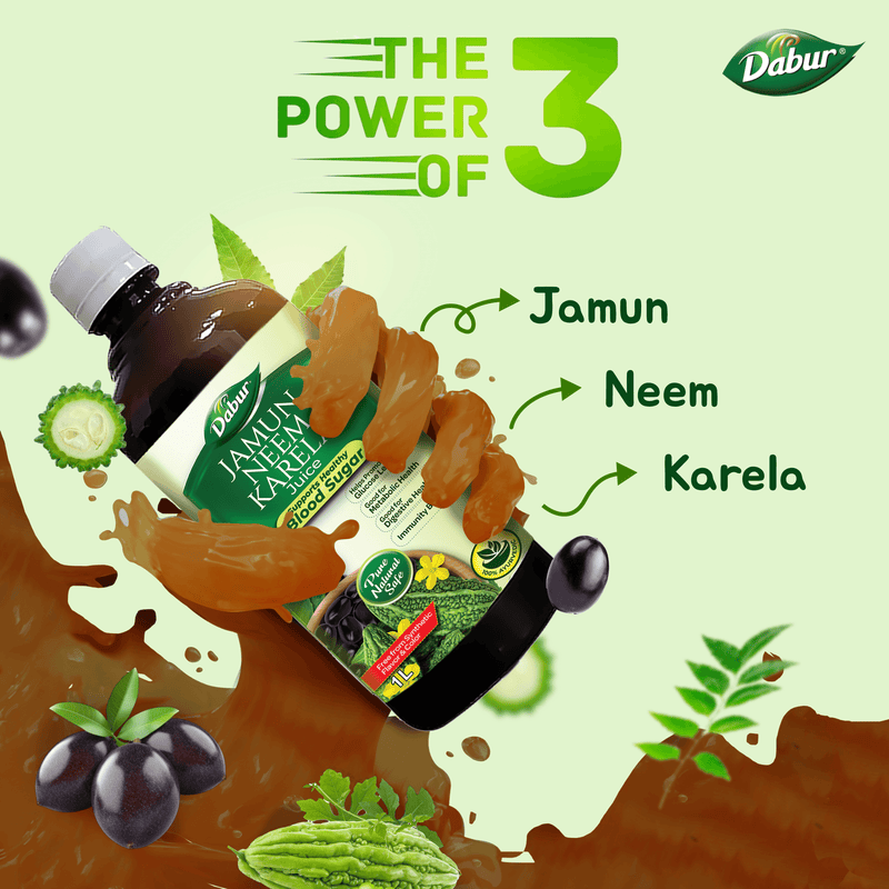 Buy Dabur Jamun Neem Karela Juice 1L - Control Blood Sugar & Bad ...