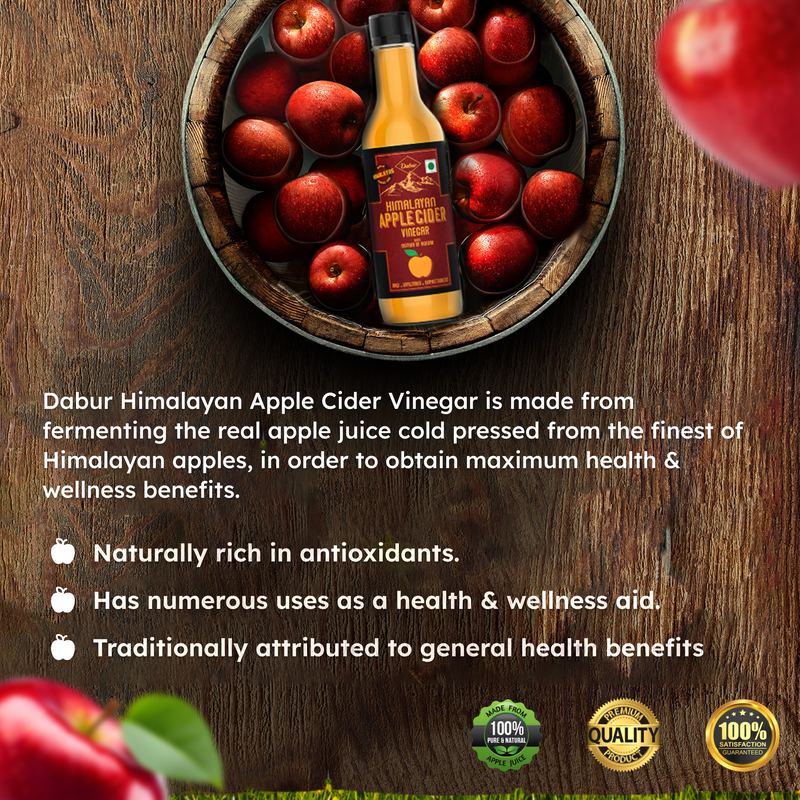 Buy Dabur Himalayan Apple Cider Vinegar - 500ml - Good for Liver Health ...